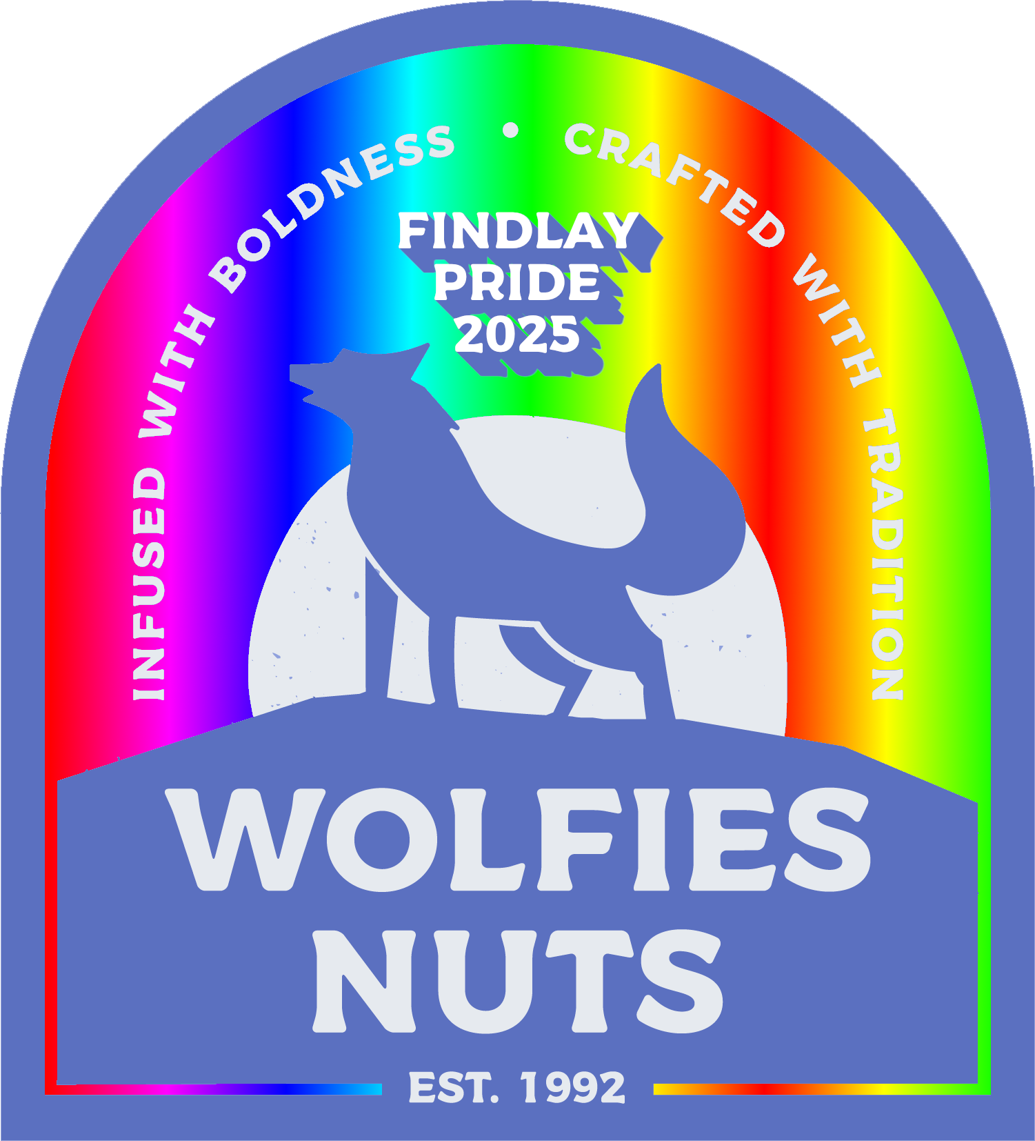 Wolfies Roasted Nut Co. Logo Sticker (Findlay Pride 2025 Edition ...